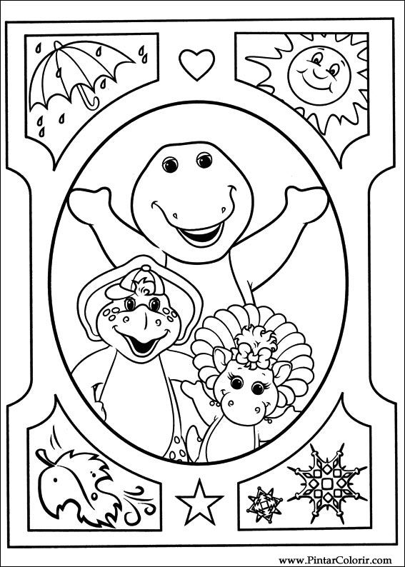 Desenhos Para Pintar e Colorir Barney - Imprimir Desenho 044 Desenhos Para Pintar e Colorir Barney - Imprimir Desenho 044