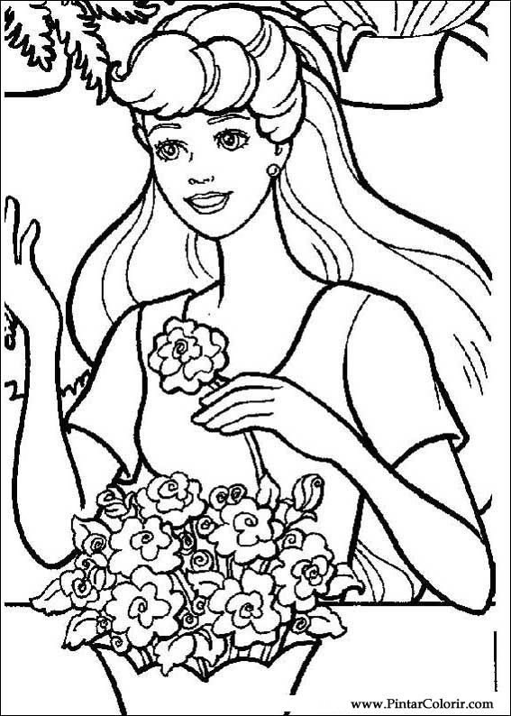 Desenhos Para Pintar e Colorir Barbie - Imprimir Desenho 003