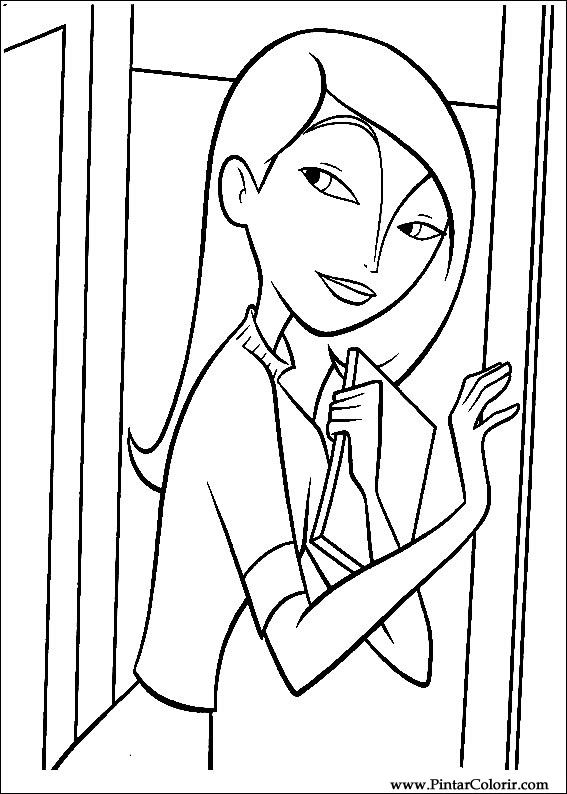 Mobile/edna Mode Coloring Page Sketch Coloring Page