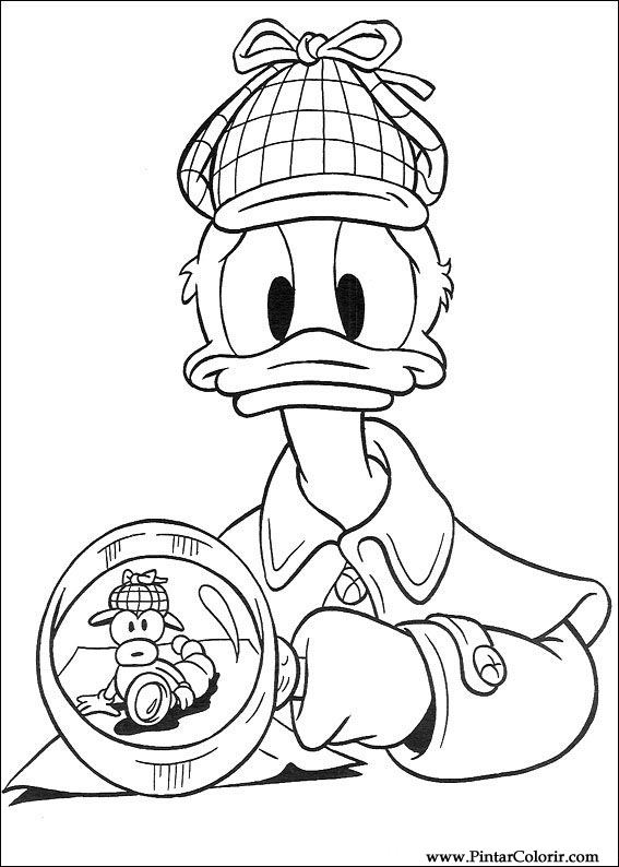 Desenhos Para Pintar e Colorir Pato Donald - Imprimir Desenho 106