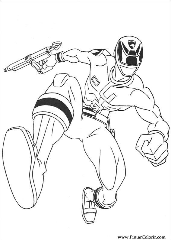 Desenhos Para Pintar e Colorir Power Rangers - Imprimir Desenho 077